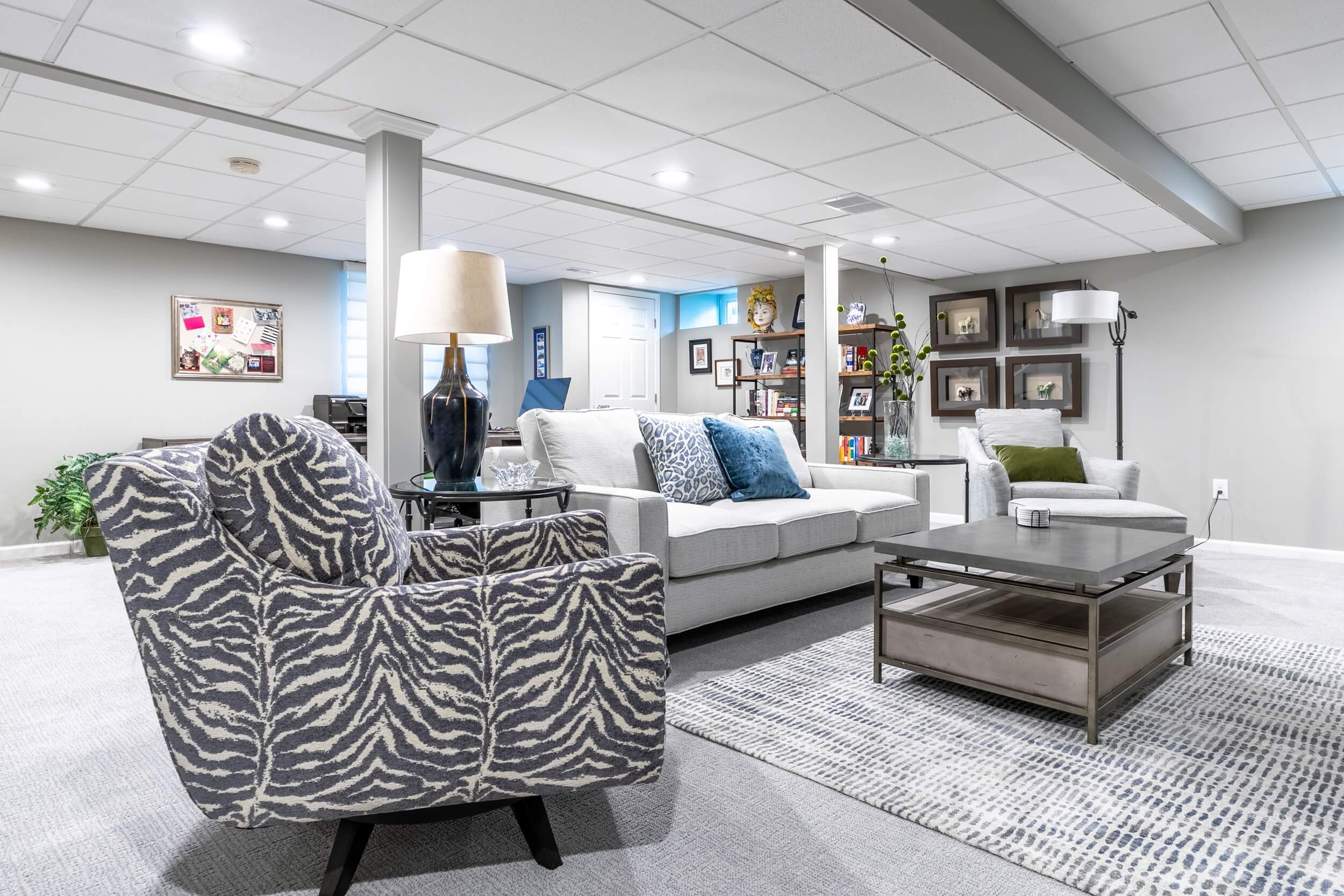 Philadelphia Basement Interior Design | Diane Bishop Interiors